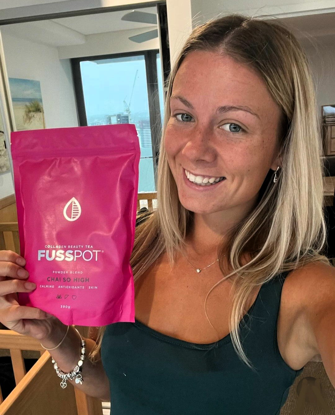 Fusspot's organic "Chai So High" Collagen Chai helps support your skin